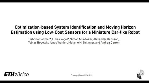 system identification and moving horizon estimation using low cost