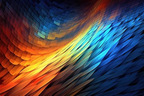 Premium Ai Image Fusion Of Geometric Shapes Metallic Surfaces And Illuminated Lines Generative Ai