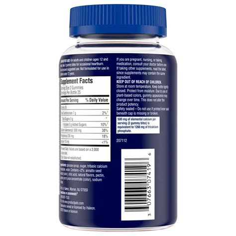 Tums Antacid Gummy Bites Assorted Fruit Shop Digestion And Nausea At H E B