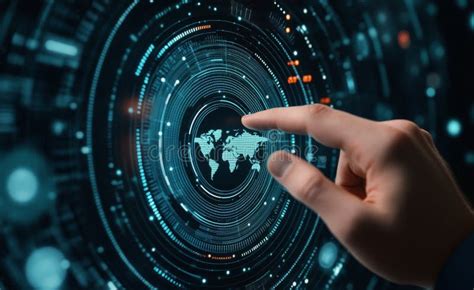 High Tech Interactive Map Display Used For Global Data Analysis And