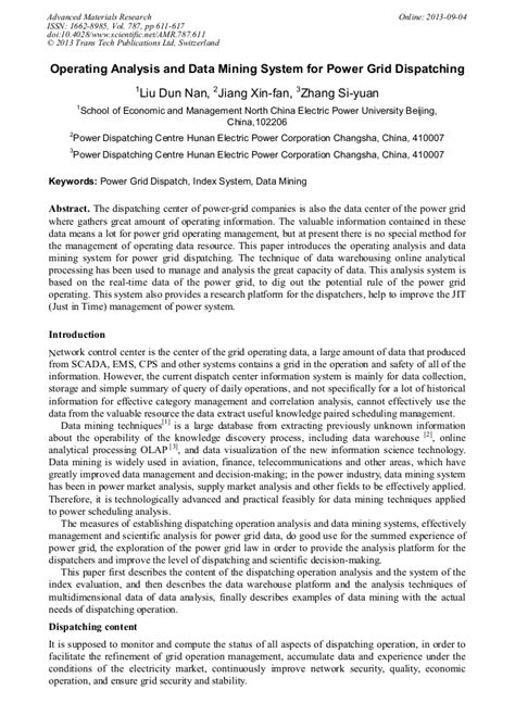 Operating Analysis And Data Mining System For Power Grid Dispatching