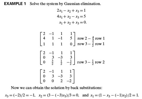 Linear Algebra Explanation Of Backwards Substitution In Gaussian