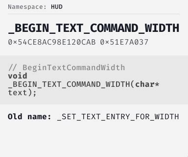 BeginTextCommandGetWidth FiveM Natives Cfx Re Docs