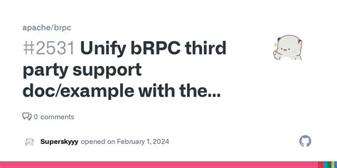 unify brpc third party support doc example with the bazel workspace file · issue 2531 · apache