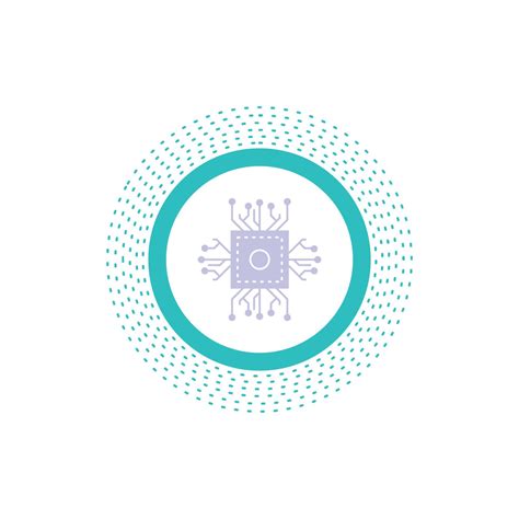 Chip Cpu Microchip Processor Technology Glyph Icon Vector Isolated Illustration