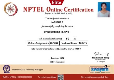Nathisha S On Linkedin Nptel Javaprogramming Continuouslearning