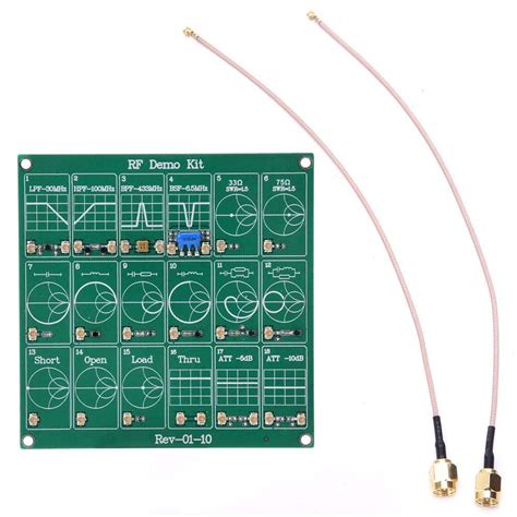 RF Demo Kit Board NanoVNA RF Test Module Filter Attenuator Module With UFL Patch Cord For