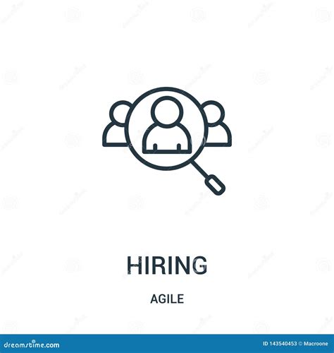 Hiring Icon Vector From Agile Collection Thin Line Hiring Outline Icon