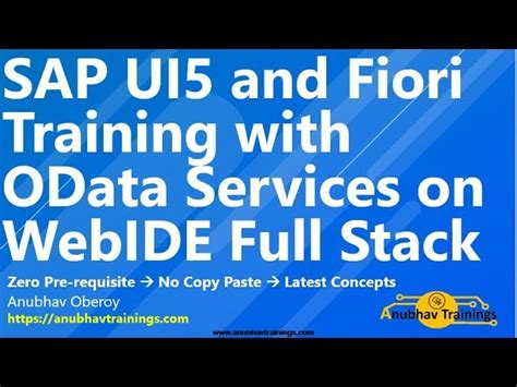 sap fiori training with odata on xml views with sap webide ui5