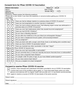 Fillable Online Pfizer BioNTech Comirnaty COVID 19 Vaccine Fax Email Print PdfFiller