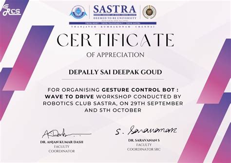 Sai Deepak Depally On Linkedin Roboticsclub Rcs Workshopexperience