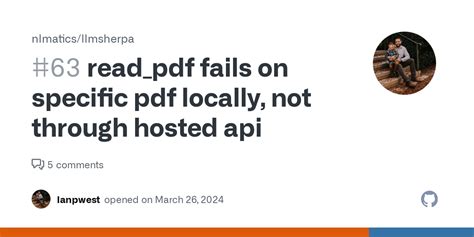 Read Pdf Fails On Specific Pdf Locally Not Through Hosted Api Issue Nlmatics Llmsherpa