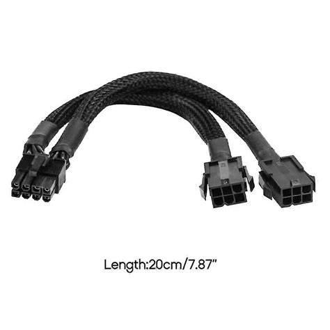 8pin Male To Dual 6 Pin Female Cable Adapter Dual 6pin To 8 Pin Gpu Cable 20cm Yvan Fruugo Uk