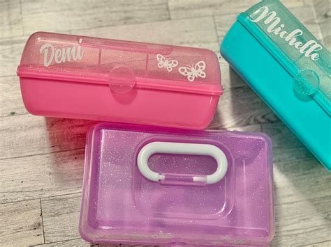 Personalized Glitter Caboodle Make Up Case Accessory Case Girl T Cute Girly T Sleepover