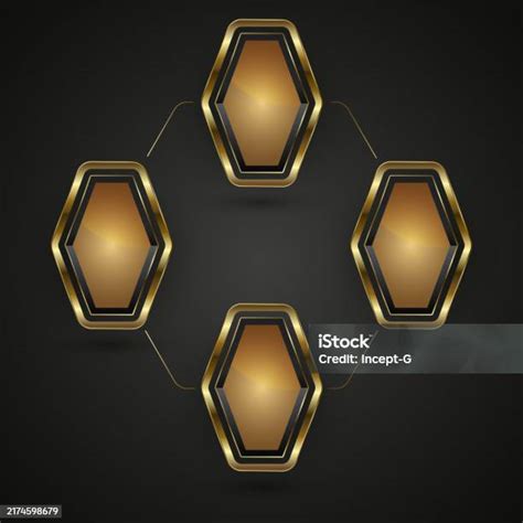 아이콘과 기호에 대한 황금 모양의 럭셔리 서클 차트 그룹 부드러운 그라데이션 골드 톤 배너 디자인의 3 프리미엄 배너 0명에 대한 스톡 벡터 아트 및 기타 이미지 Istock