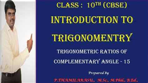 Trigonometry Complementary Angles Introduction To Trigonometry
