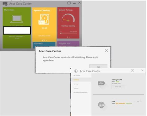 ACER CARE CENTER MALFUNCTION Acer Community