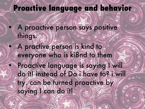 Examples Of Proactive Language At Ruby Vannatter Blog