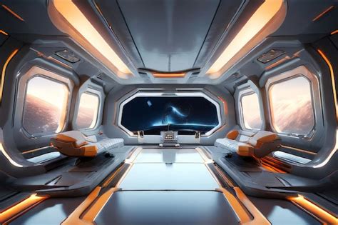 The View Of Earth From A Futuristic Spacecraft In Orbit Generative Ai Premium Ai Generated Image