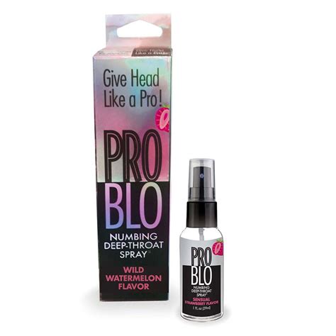 Pro Blo Numbing Deep Throat Spray Strawberry 1 Oz