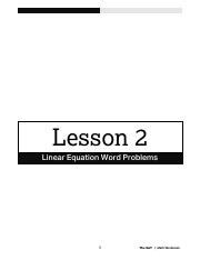 Lesson Linear Equation Word Problems Pdf Lesson Linear Equation Word Problems The