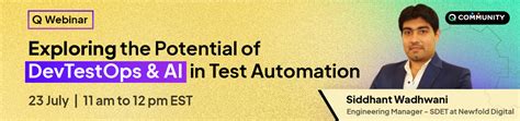 Qwebinar Potential Of Devtestops And Ai In Test Automation
