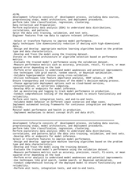 Aiml Responsibilities Pdf Machine Learning Cross Validation Statistics