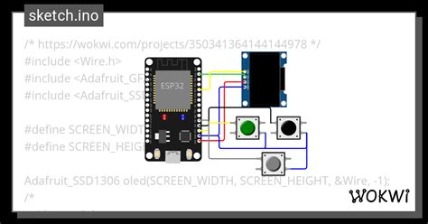 Esp32 Oled Sd1306 Tetris Wokwi Esp32 Stm32 Arduino Simulator