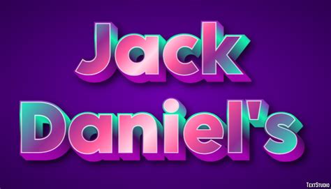 Jack Daniels Text Effect And Logo Design Brand