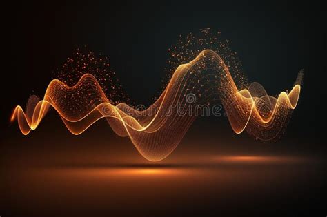 Abstract Digital Wave Dynamic Wave Of Glowing Particles Stock Illustration Illustration Of