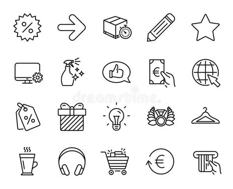 Vector Set Of Timer Technical Algorithm And Message Icons Simple Set