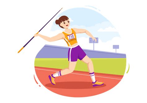 Premium Javelin Throw Illustration Illustration Pack From Sports Games Illustrations