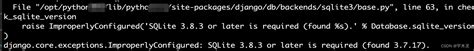 阿里云服务器运行django项目报错sqlite3版本低以及注意事项python39中的sqlite3版本太低怎么办 Csdn博客