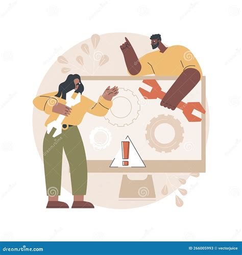 computer troubleshooting abstract concept vector illustration stock