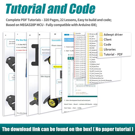 Adeept Smart Car Kit Compatible With Arduino Ide Diy Stem Educational Robot Car Kit Oz