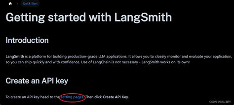 Langsmith 入门 Csdn博客