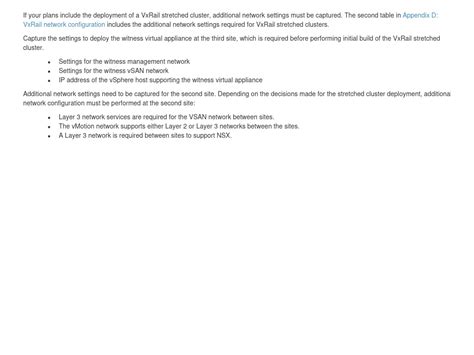 Select The Network Settings For Vxrail Stretched Cluster Vmware Cloud Foundation 5 2 On Vxrail