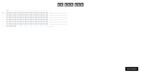 React Hex Editor Examples Codesandbox