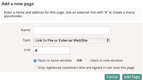 How To Create A Placeholder Menu Button Pub Site Help
