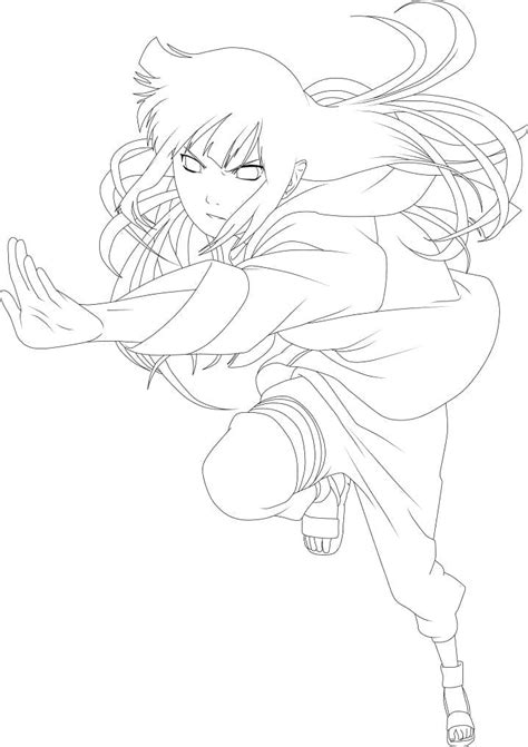 Hyuga Hinata Coloring Pages Coloringlib