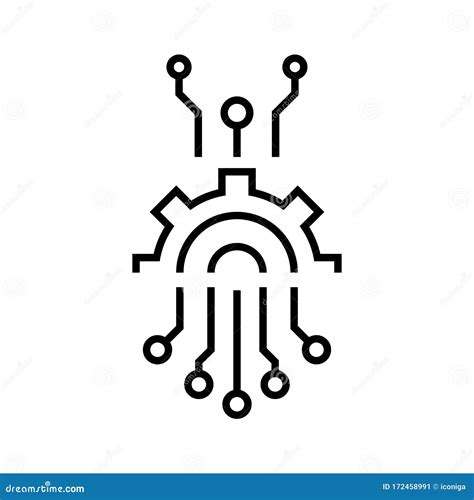 Abstract Circuit Line Icon Abstract Circuit Concept Outline Vector Symbol Sign Linear