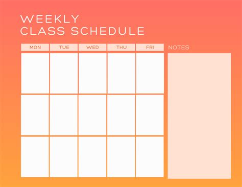 Schedule Class 08 사용자 지정 가능 Schedule 템플릿 Shutterstock