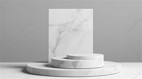 빈 흰색 대리석 제품 디스플레이 받침대의 미니멀한 3d 렌더링 3d 침대 배경 대리 배경 흰색 침대 배경 이미지 Hd 3d 침대 대리 흰색 침대 배경 사진 무료
