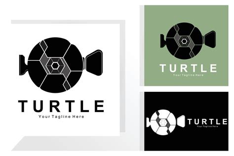 Sea Turtle Logo Design Protected Amphibian Marine Animal Icon