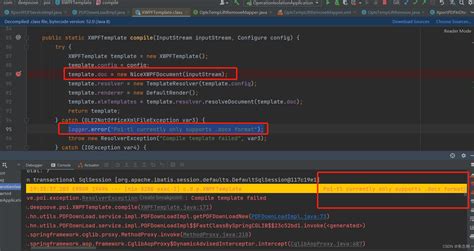 java读取word模版渲染报错Compile template failedpoi tl currently only supperts docx fomat poi tl