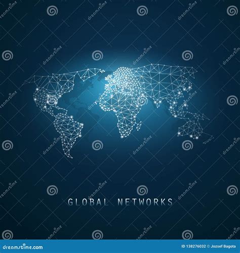 Cloud Computing And Networks With World Map Abstract Global Digital