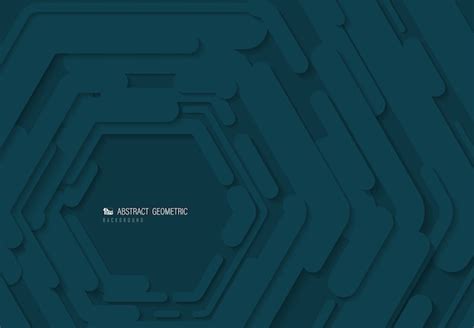 Premium Vector Abstract Blue Hexagonal Pattern Design Of Technology Paper Cut Pattern Background