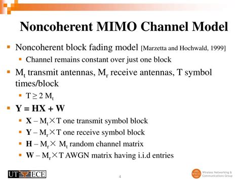 Ppt Codebook Design For Noncoherent Mimo Communications Via Reflection Matrices Powerpoint
