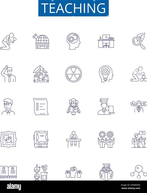 Teaching Line Icons Signs Set Design Collection Of Instructing Educating Tutoring Guiding
