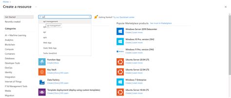 Quickstart Create An Azure Api Management Instance
